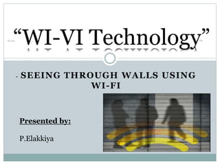 Wi vi technology | PPT