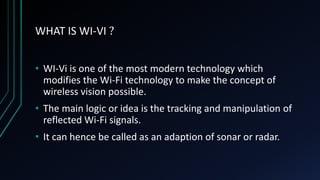 Wi-Vi Technology - Seminar Presentation | PPTX