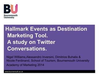 Hallmark events as a destination marketing tool | PPTX | Social ...