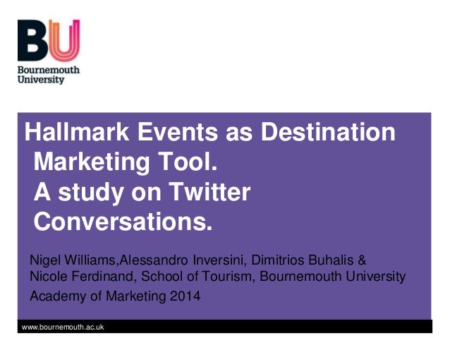 Hallmark events as a destination marketing tool