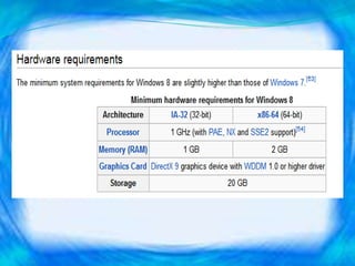 Windows 7 VS Windows 8 | PPTX | Computing | Technology & Computing