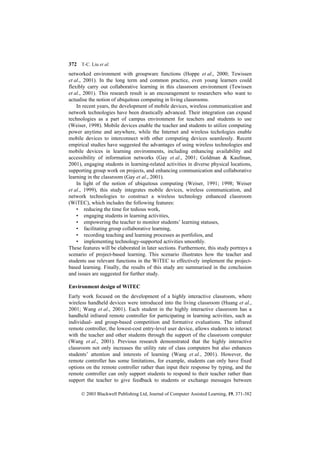 Wiarles on the mobile tecnology of the cheang teaching of learning | PDF