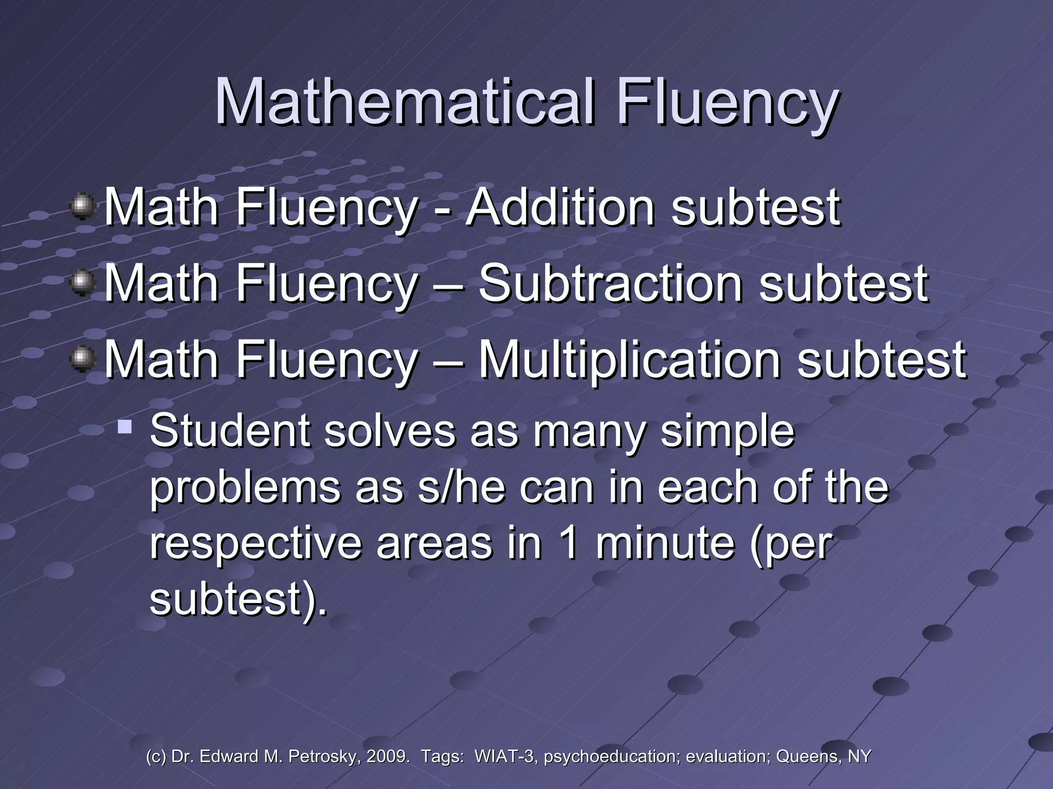 WIAT-III A Primer | PPT