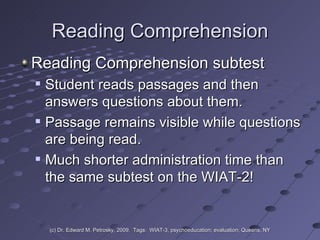 WIAT-III A Primer | PPT