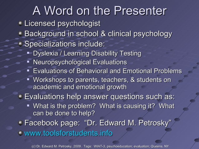 WIAT-III A Primer | PPT | Standardized Testing | Educational Assessment