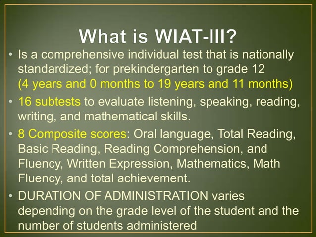 Wiat iii indtest report | PPTX