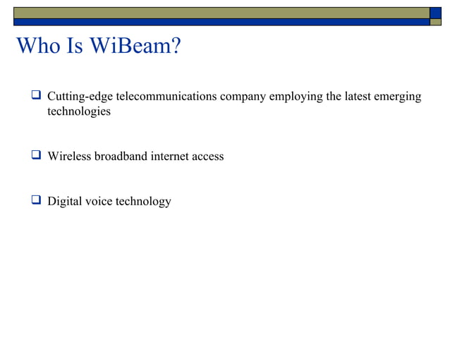 WiBeam Investment Presentation | PPT