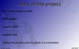 W/BO project - Wi-Fi over AIBO | PPT