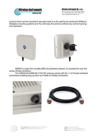 Wi box sa d4m5 90-17hv nf for mimosa a5c | PDF