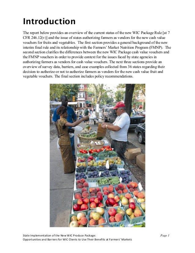 State Implementation of the New WIC Produce Package: