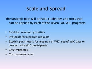 Los Angeles County WIC Programs: Developing Infrastructure for ...