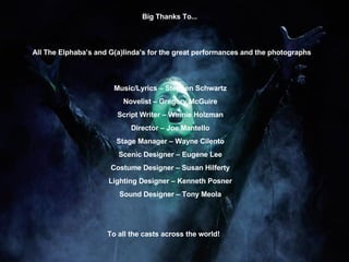 Wicked The Musical! | PPT | Musicals | Genres