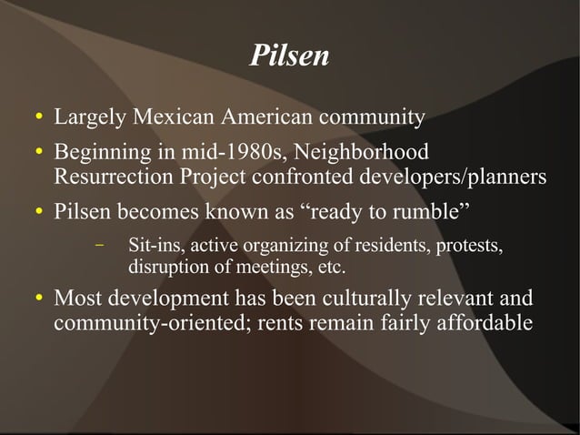 Gentrification in Wicker Park and Pilsen | PPT