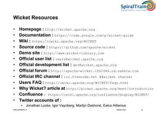 Wicket Intro | PPT