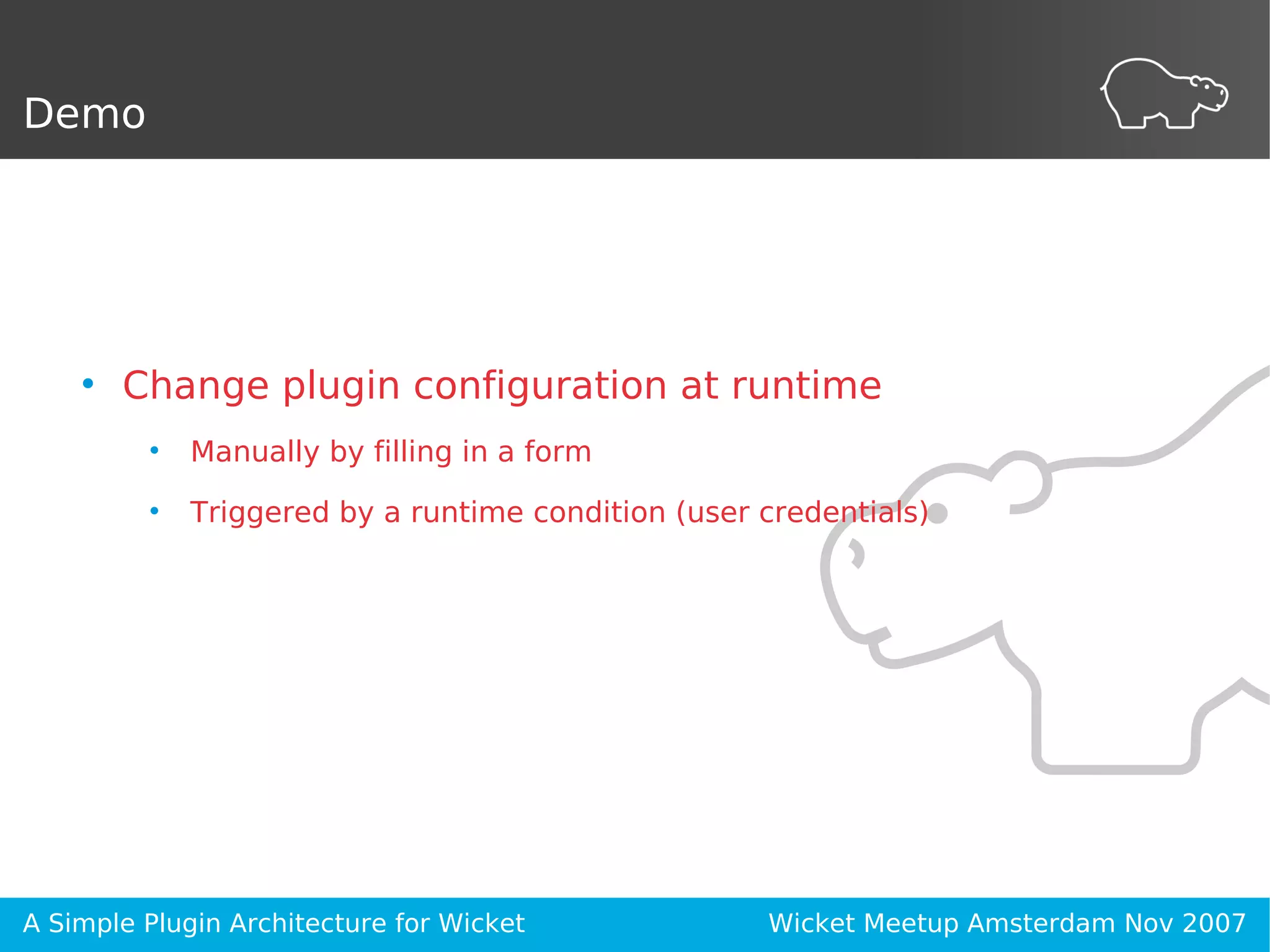 A Simple Plugin Architecture for Wicket | PDF
