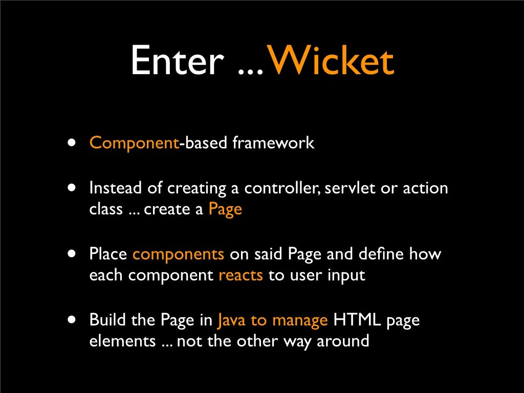 Apache Wicket Web Framework