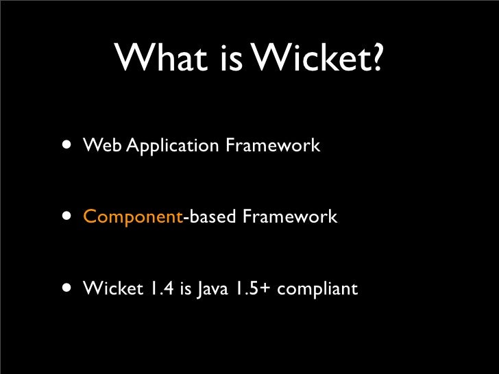 Apache Wicket Web Framework