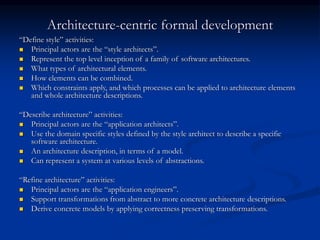Architecture Centric Development PPT Presentation | PPT