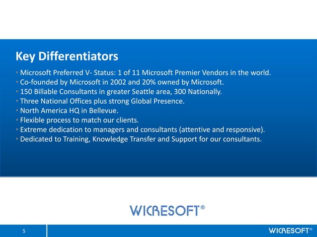 Wicresoft overview 2013 microsoft | PPT