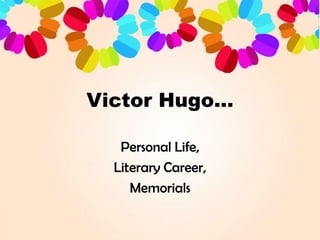 Wictor hugo & william wordsworth | PPTX | Poetry | Books and Literature