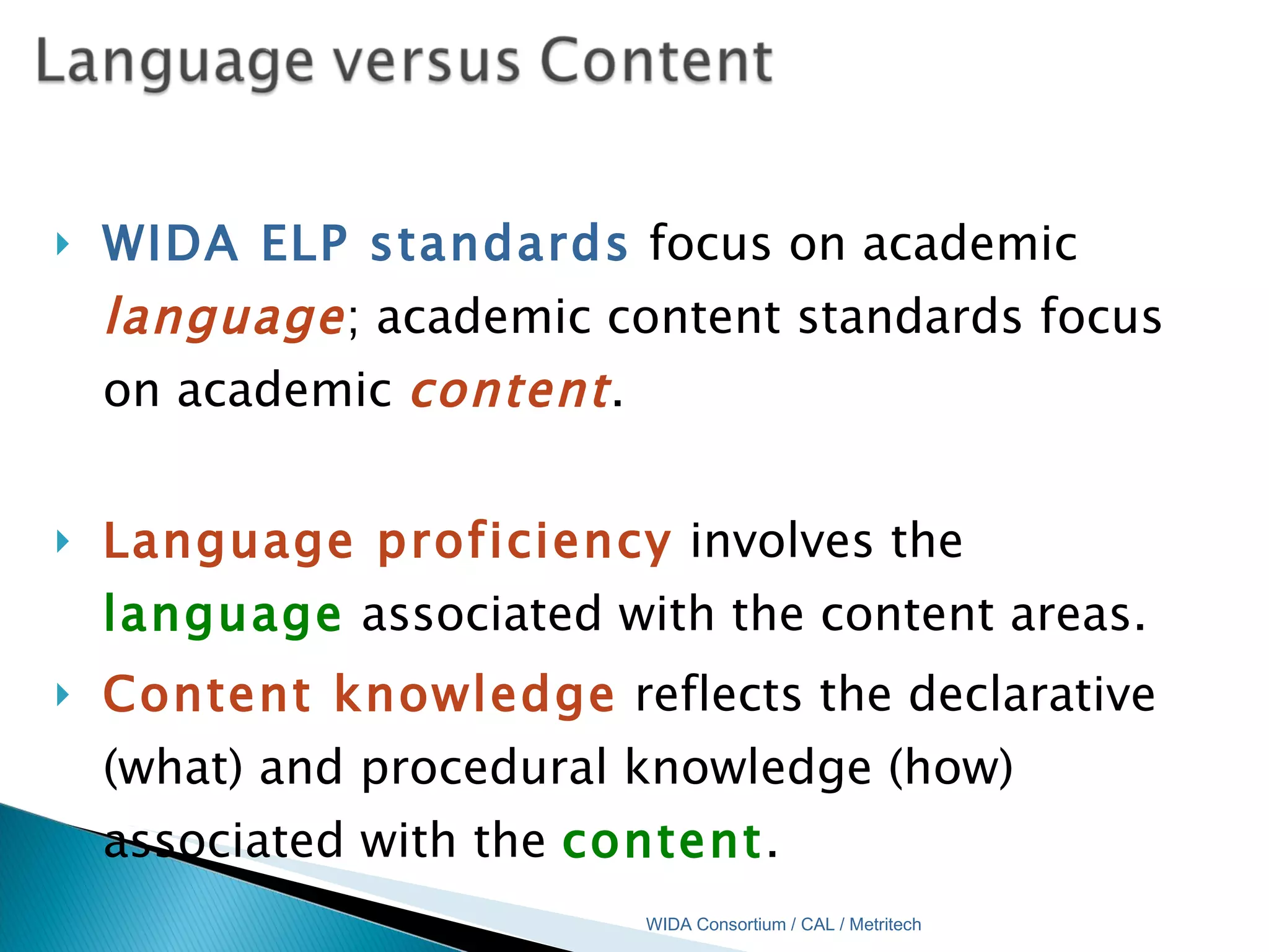 WIDA ELP Standards | PPT