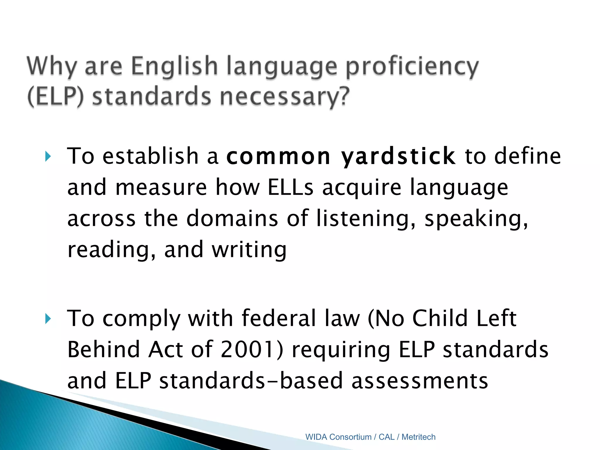 WIDA ELP Standards | PPT