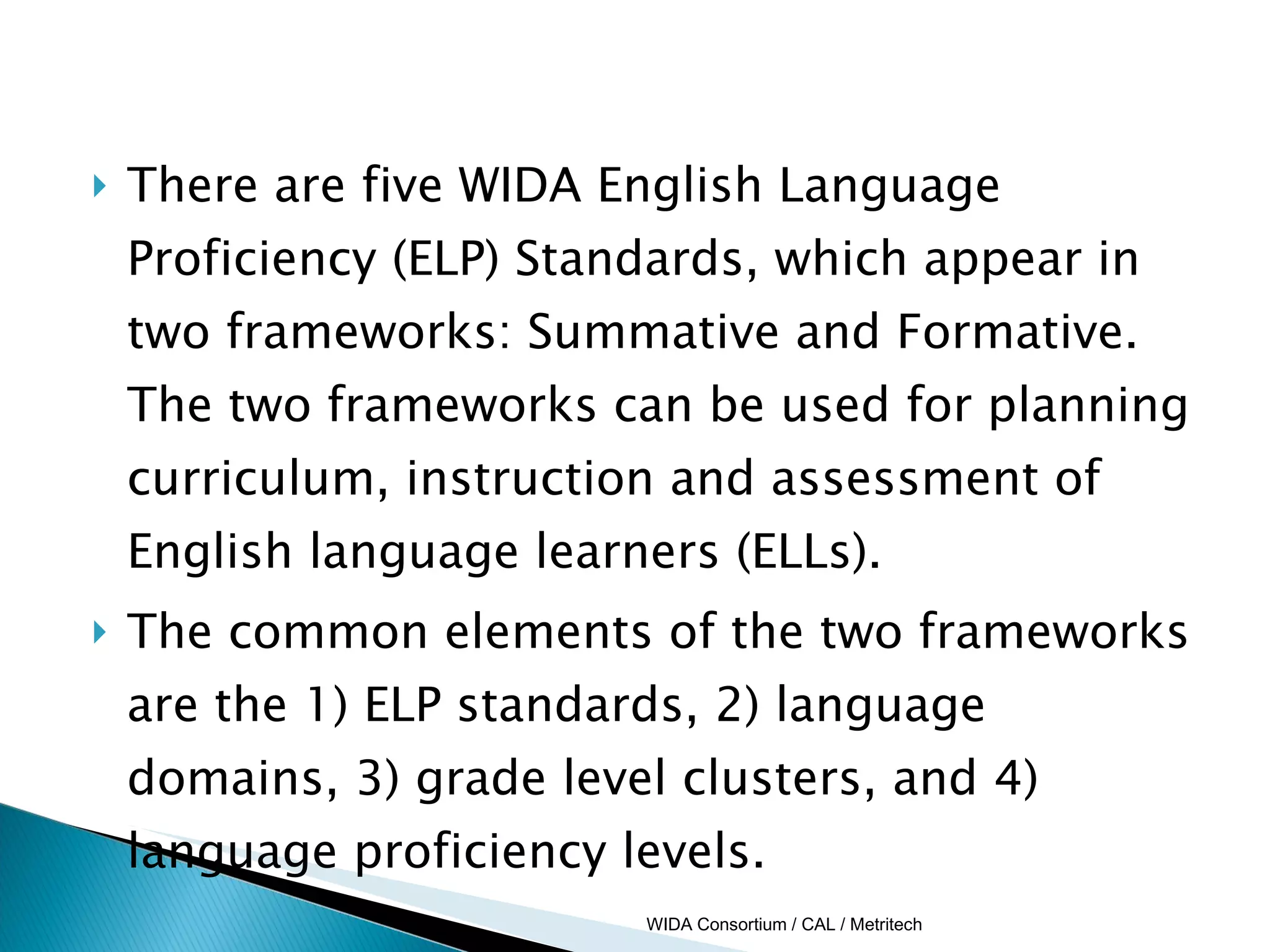 WIDA ELP Standards | PPT