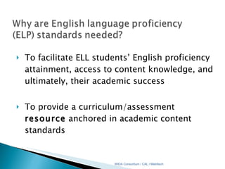 WIDA ELP Standards | PPT