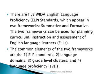 WIDA ELP Standards | PPT