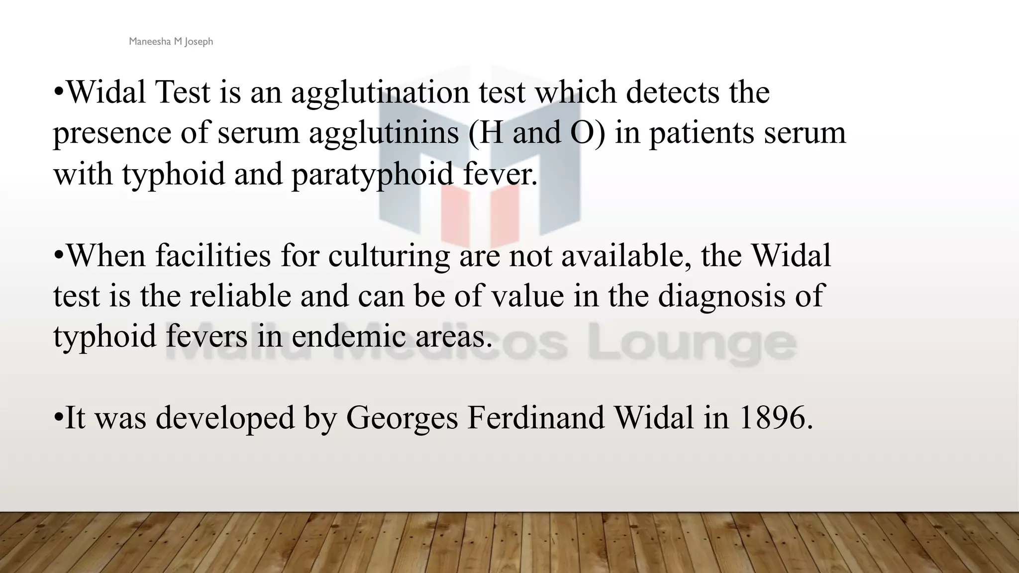 WIDAL Test | PDF