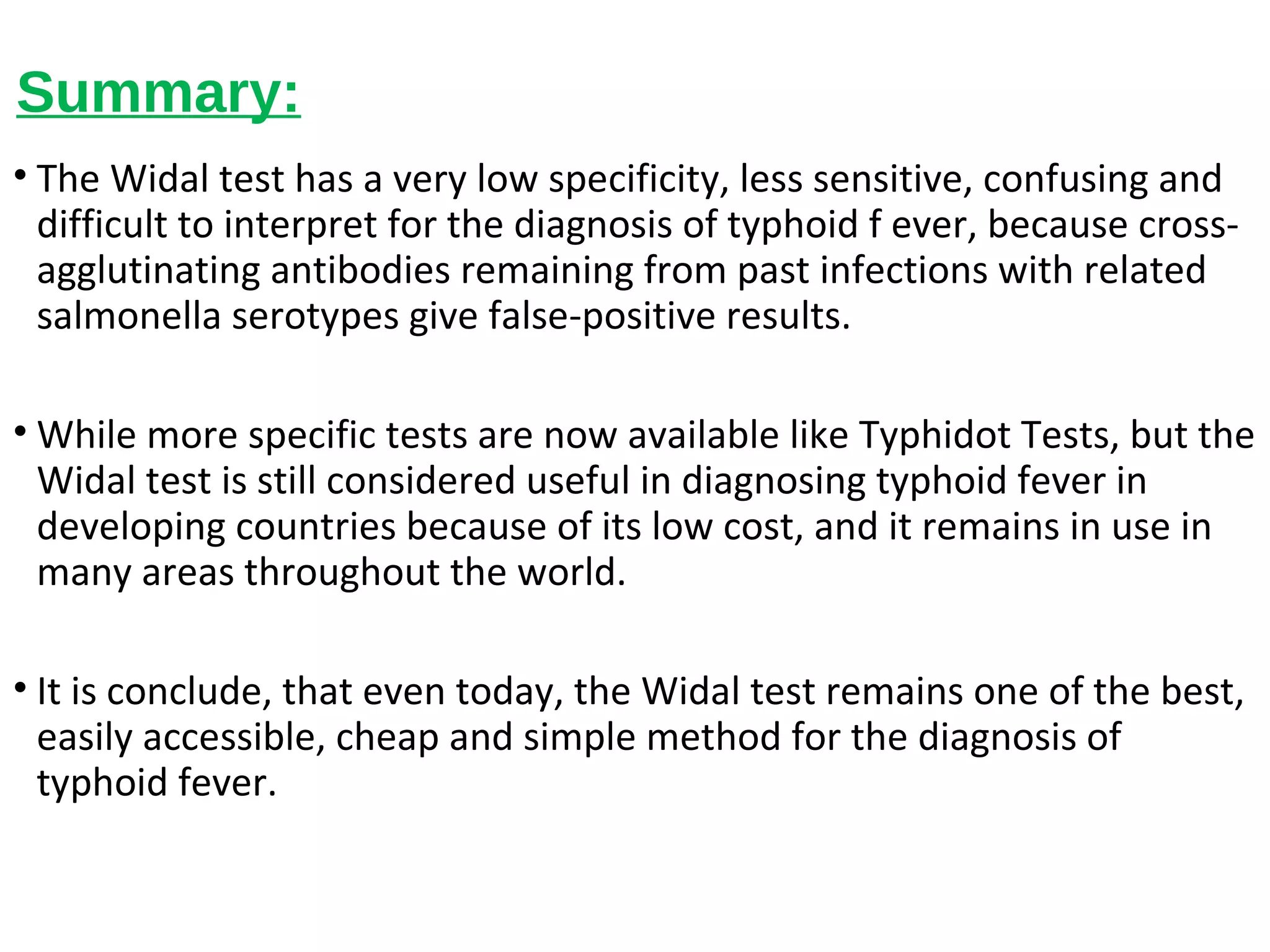 Widal test | PPT