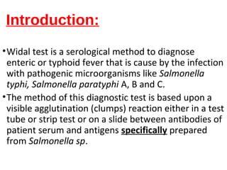 Widal test | PPT