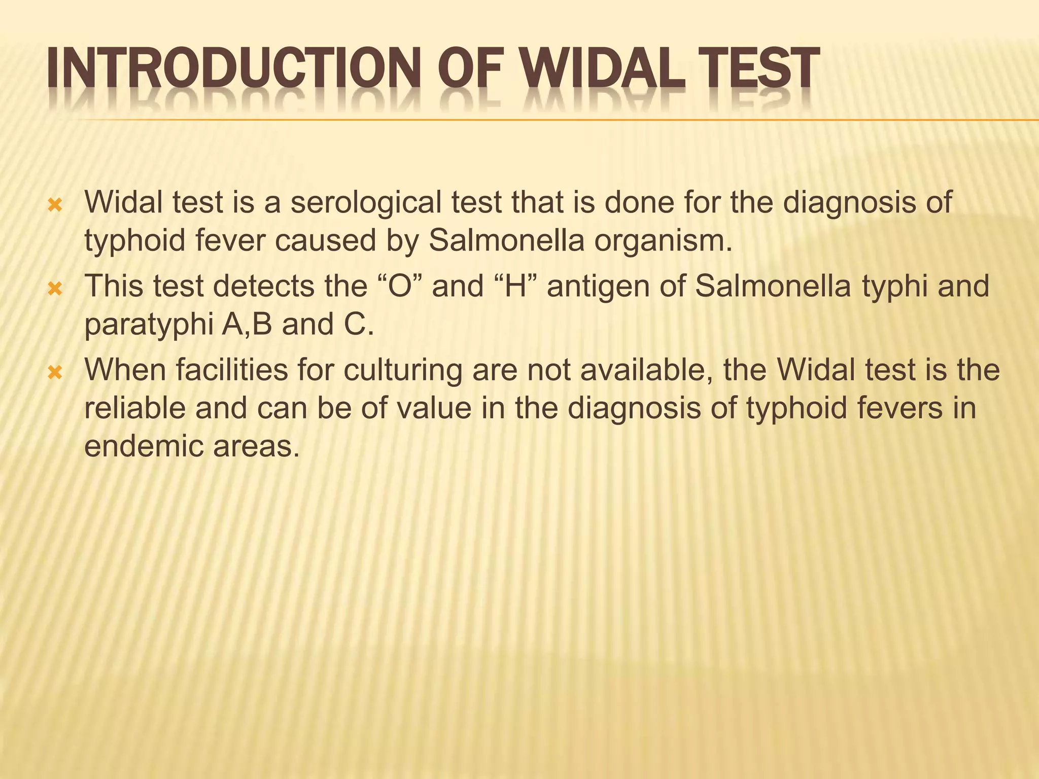 Widal test | PPTX