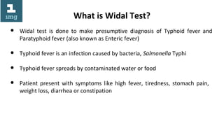 Widal Test for Enteric Fever | PPT