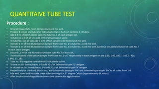 Widal test | PPTX