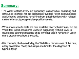 Widal test | PPTX