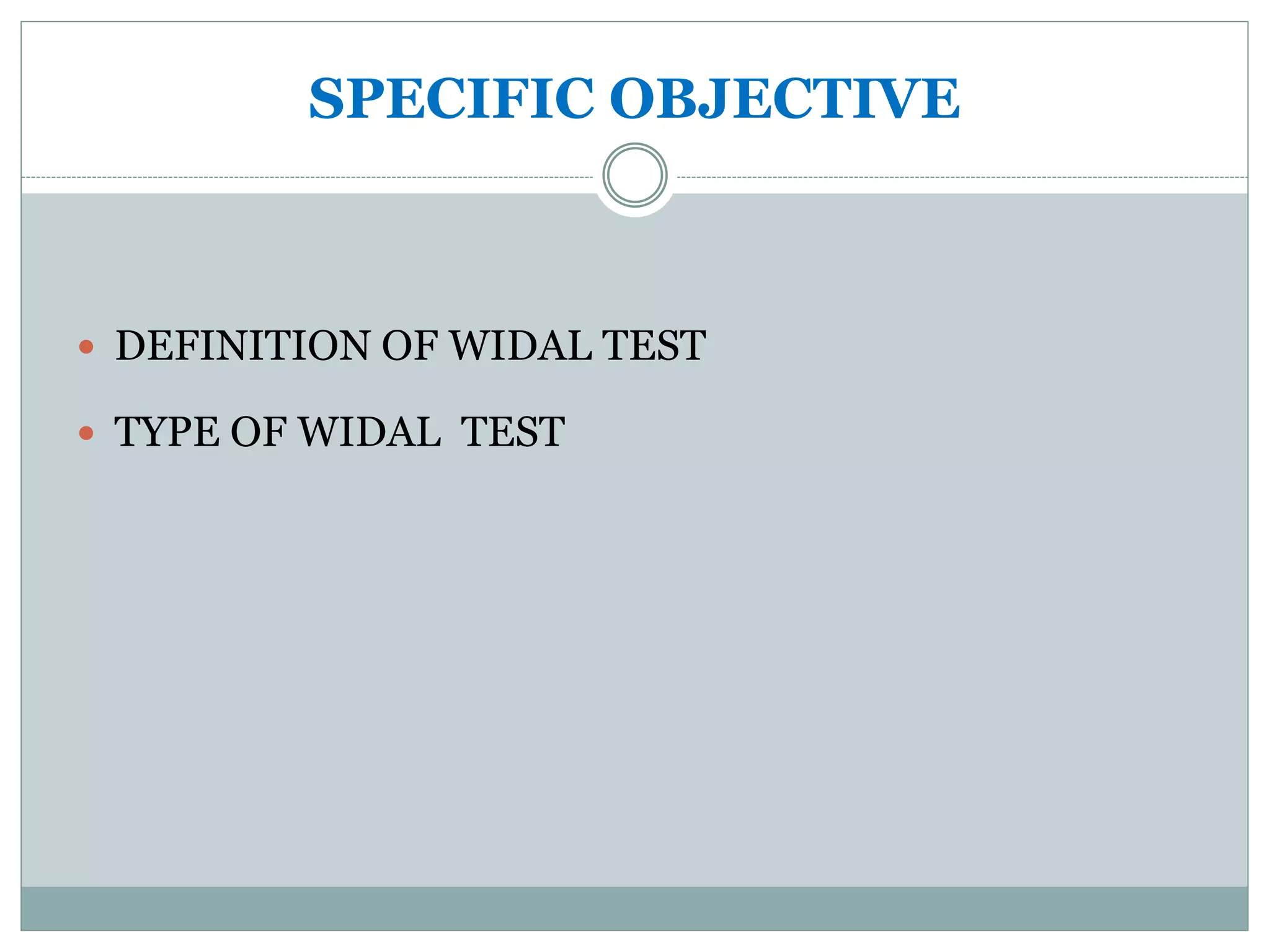 widal test. | PPTX