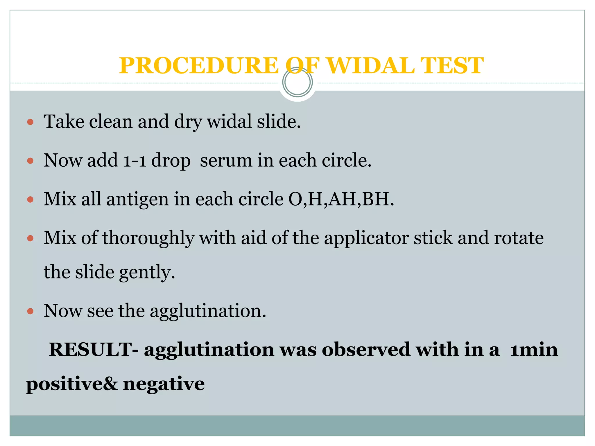 widal test. | PPTX