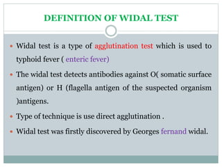 widal test. | PPTX