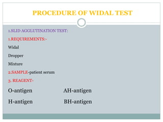 widal test. | PPTX