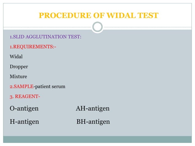 widal test. | PPTX