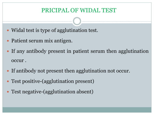 widal test. | PPTX