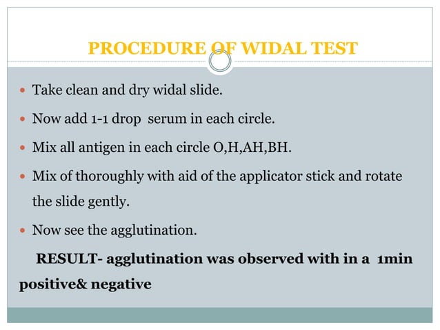 widal test. | PPTX