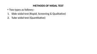Widal test.pptx 2nd pharm D microbiology | PPTX