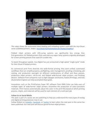 Wide format inkjet printing - part 2 flatbed & hybrid printer | PDF