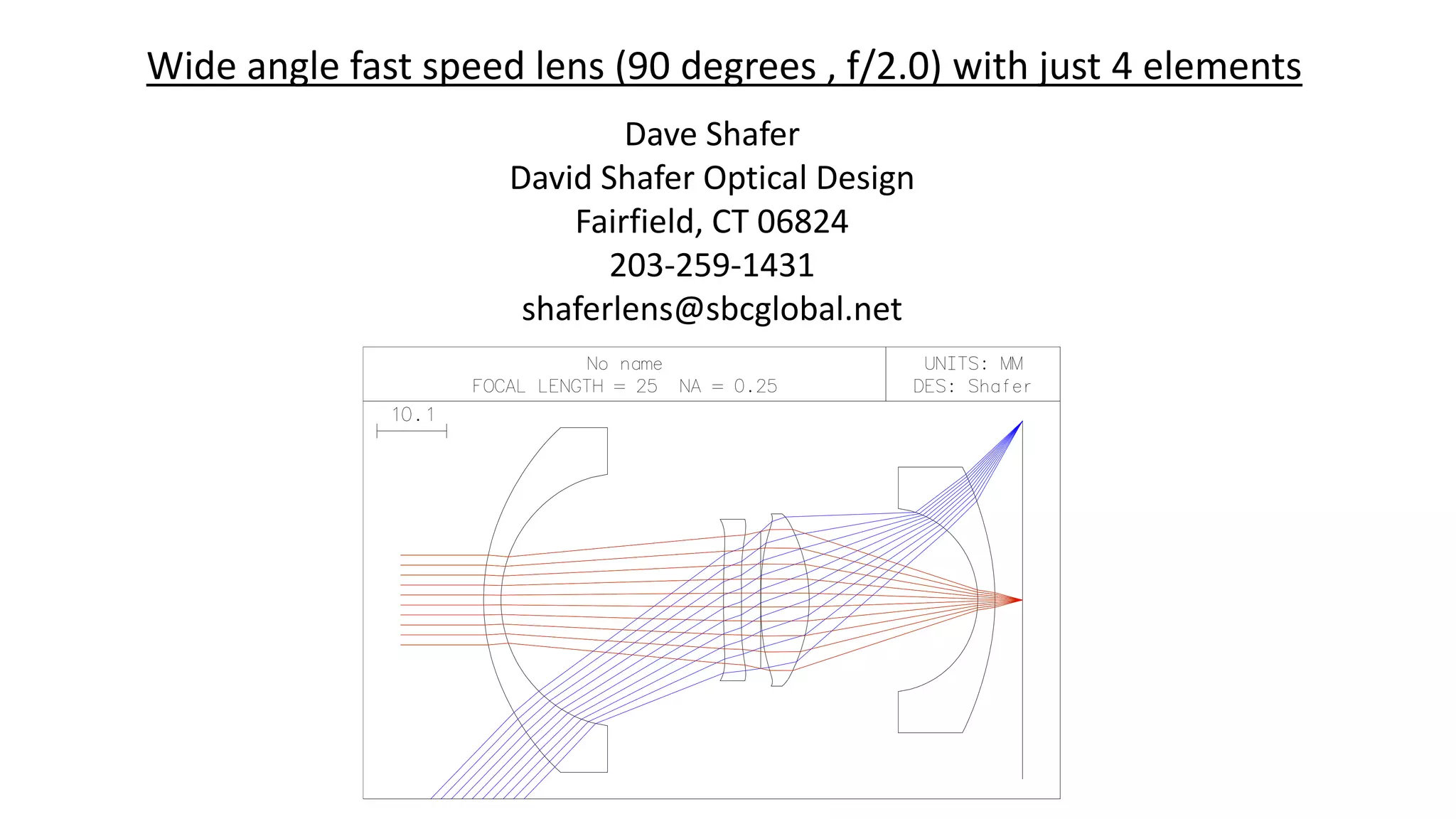 Wide angle fast speed lens with only 4 elements | PPTX