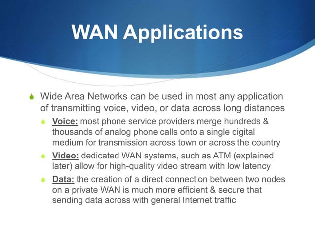 Wide Area Networks - Jamie Reece Moore | PPTX