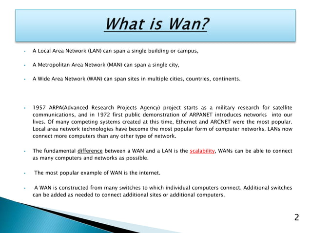Wide area network (wan) | PPT