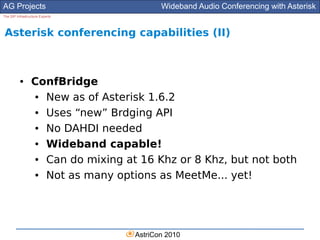 Wideband Audio Conferencing with Asterisk | PDF | Digital Audio ...