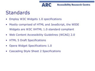 Wide BSI/JISC Accessibility SIG meeting presentation | PPT